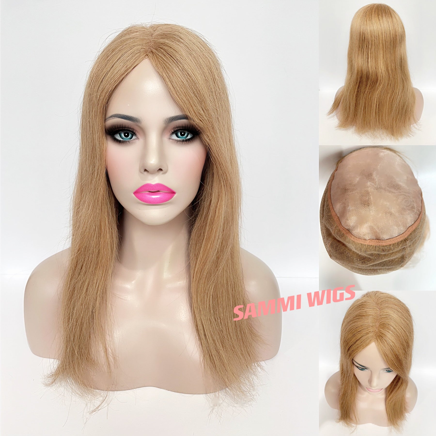 All hand made 100% human hair blond wig – Sammiwigs
